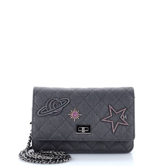 CHANEL | Bags | Chanel Space Charms Reissue 255 Wallet On Chain Quilted ...